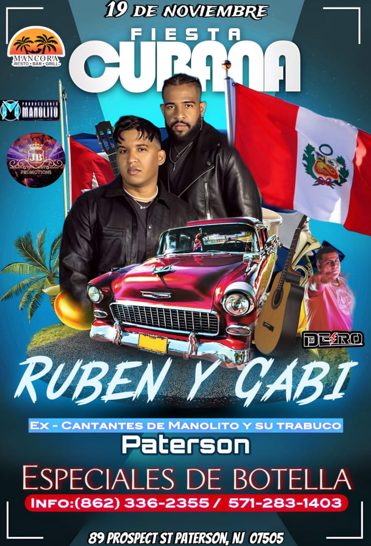 FIESTA CUBANA CON RUBEN Y GABI (ex manolito y su trabuco) in Paterson ...
