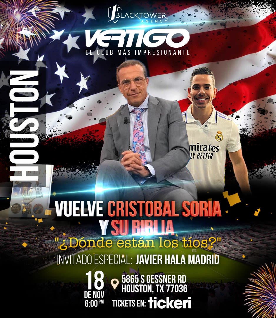 VUELVE CRISTOBAL SORIA Y SU BIBLIA in Houston - Tickets 2023-11-18 ...