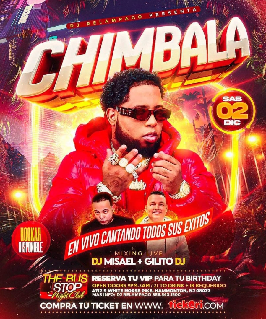 CHIMBALA EN CONCIERTO ! in Hammonton - Tickets 2023-12-02 | The Bus ...