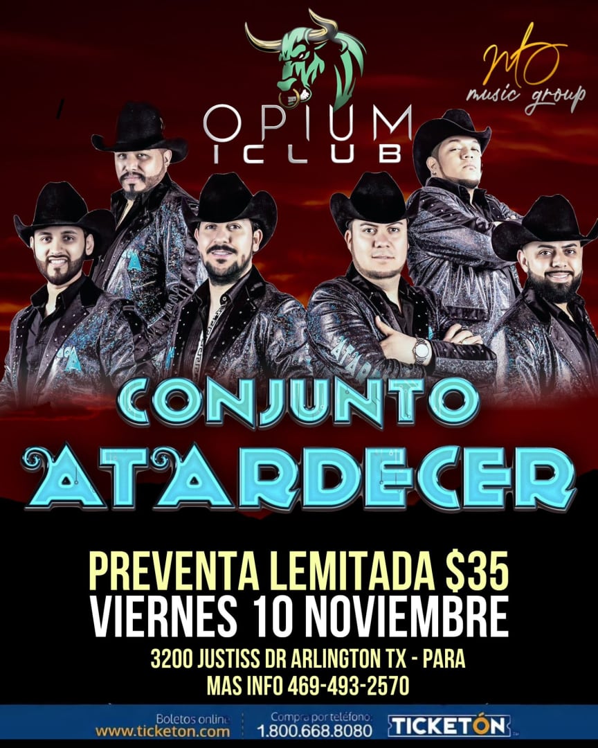 CONJUNTO ATARDECER EN CONCIERTO ! in Arlington - Tickets 2023-11-10 ...