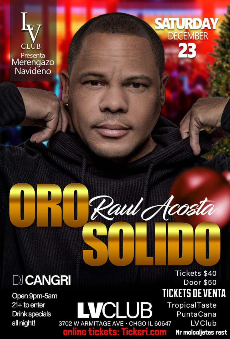 Raul Acosta Oro Sólido Merengazo Navideño Tickets | Boletos - LV Club ...