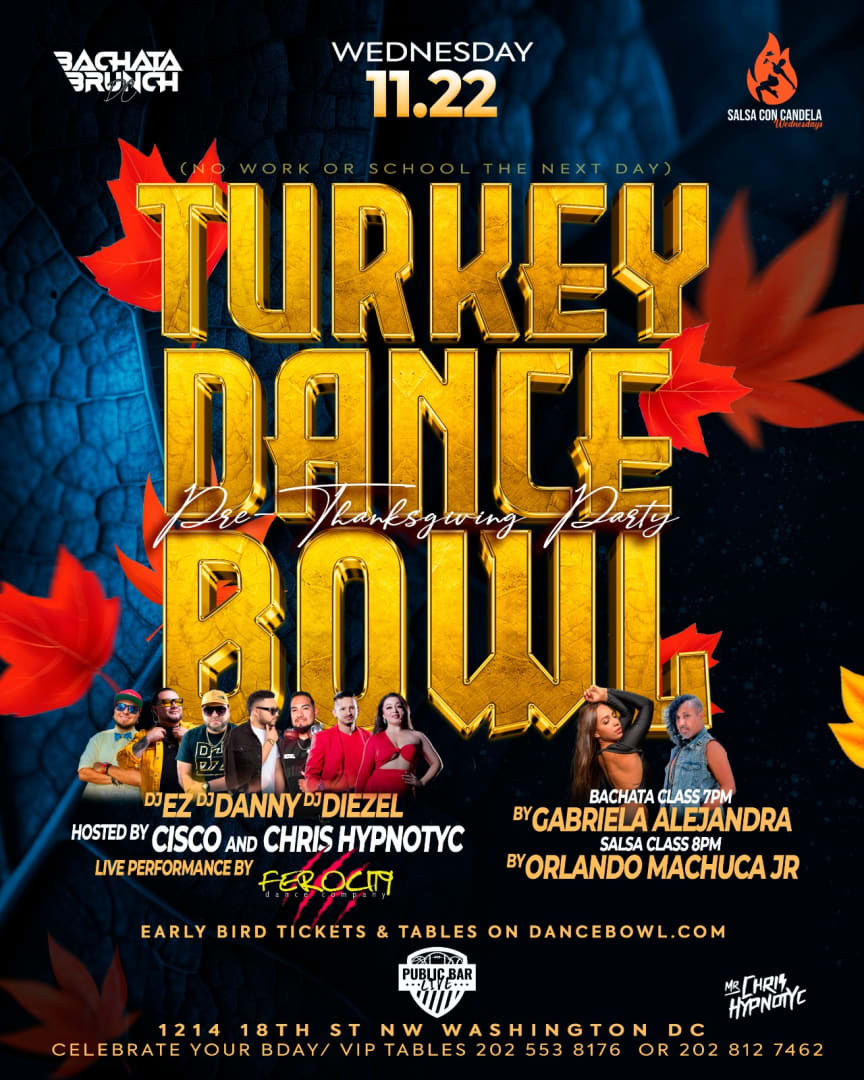 TURKEY DANCE BOWL 2023 BY BACHATA BRUNCH AND SALSA IN DC Tickets ...