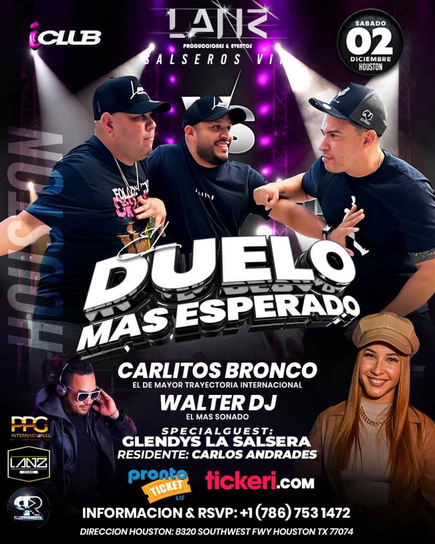 SALSEROS VIP DJ CARLITOS BRONCO VS DJ WALTER EN HOUSTON Tickets ...