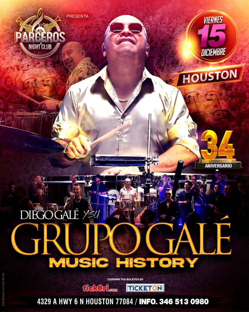 El Grupo Galé en Houston TX Tickets | Boletos - Parceros Night Club ...