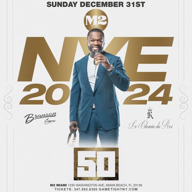 50 Cent live at m2 Miami New Year's Eve Party 2024 Tickets | Boletos ...