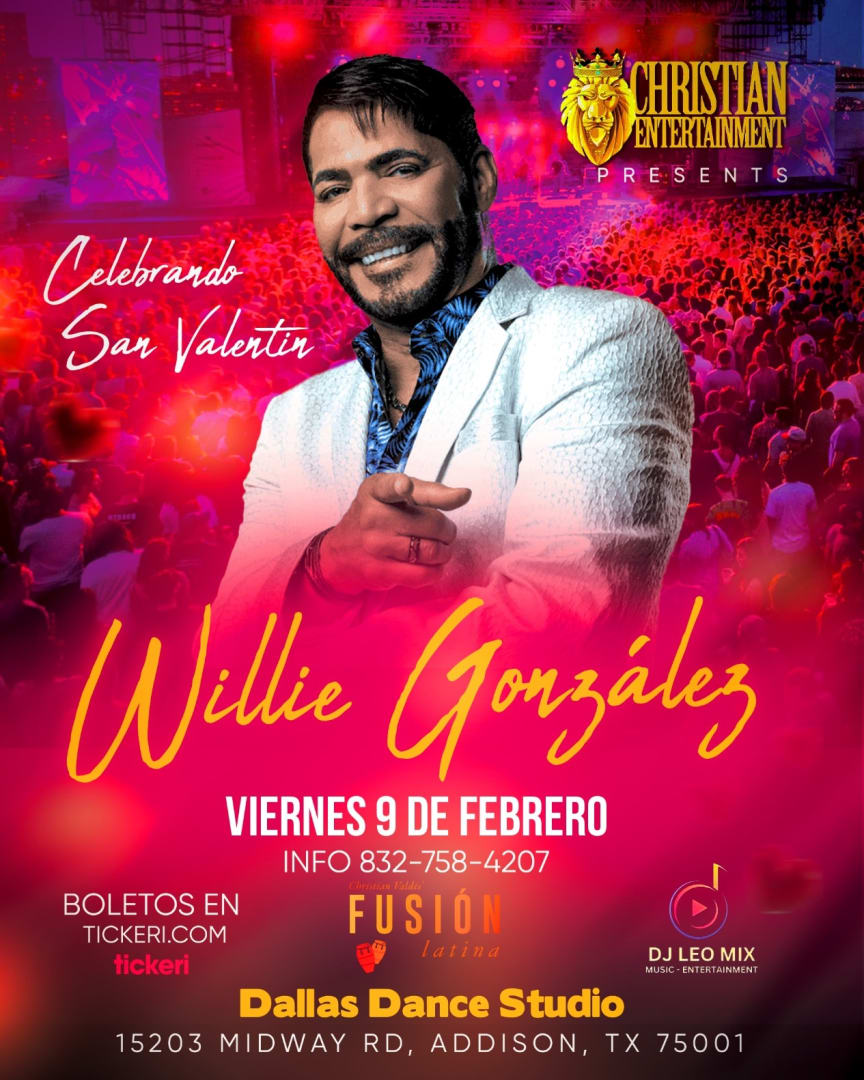 WILLIE GONZALEZ EN DALLAS Tickets Boletos at Dallas Dance Studio ...