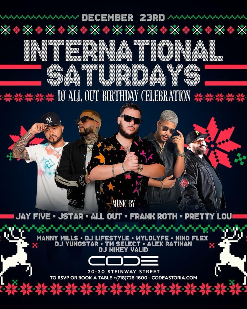 International Saturdays Pre Christmas Edition At Code Astoria Tickets ...