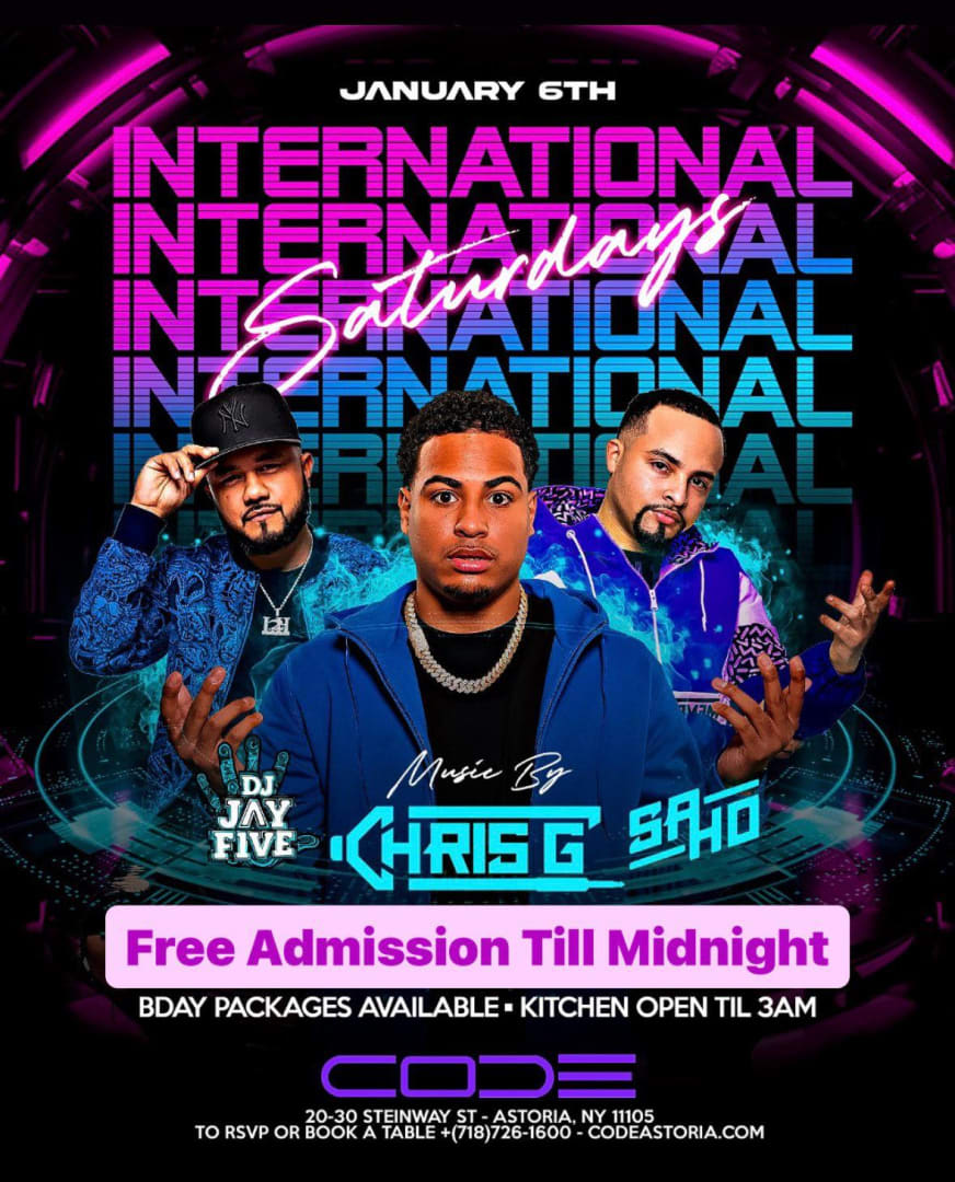 International Saturdays New Years Eve Hangover At Code Astoria Tickets ...