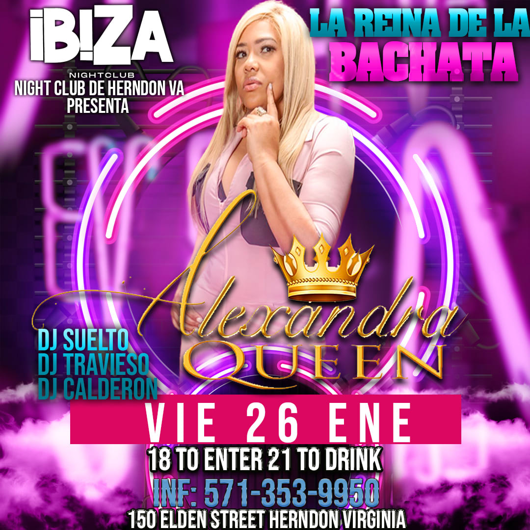 ALEXANDRA LA REINA DE LA BACHATA EN IBIZA NIGT CLUD DE HERDON VIRGINIA ...