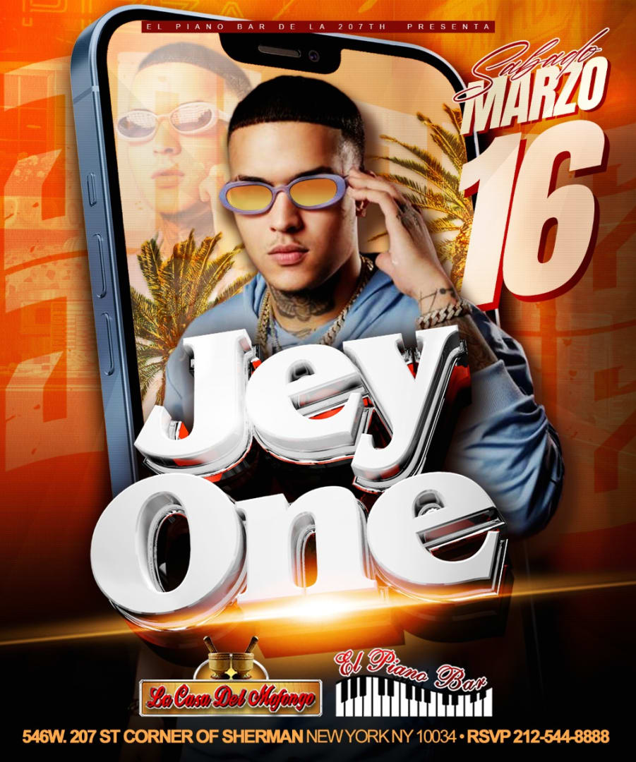 JEY ONE Tickets | Boletos - La Casa del Mofongo & Piano Bar, New York ...