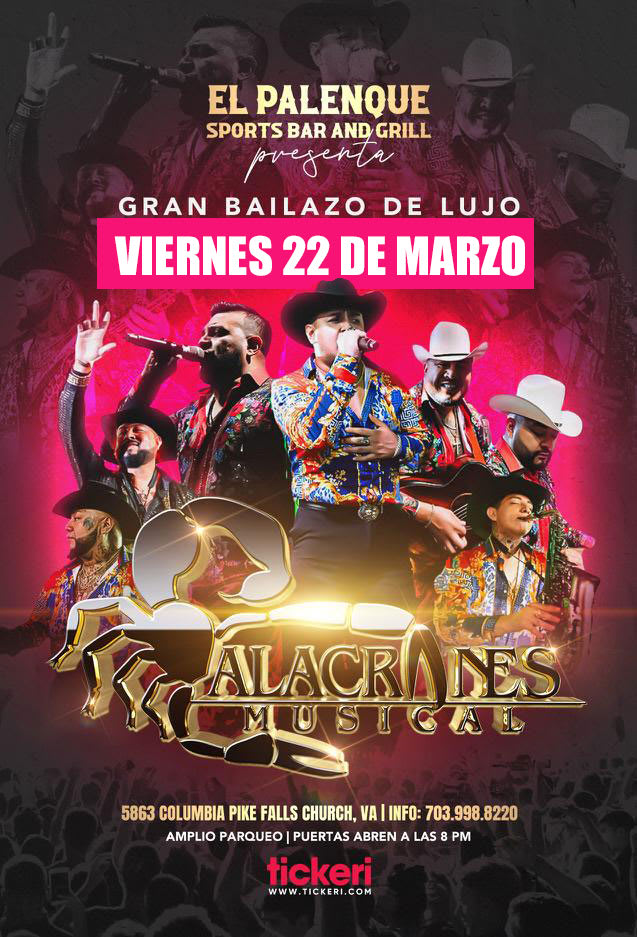 ALACRANES MUSICAL EN VIVO ! in Falls Church - Tickets 2024-03-22 | EL ...