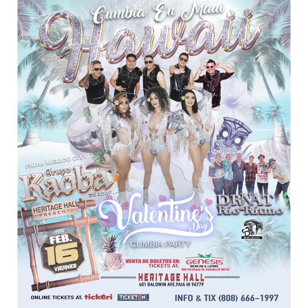 BAILE EN MAUI HAWAII , GRUPO KAOBA TOCANDO CUMBIA, HUAPANGO, NORTEÑAS Y ...