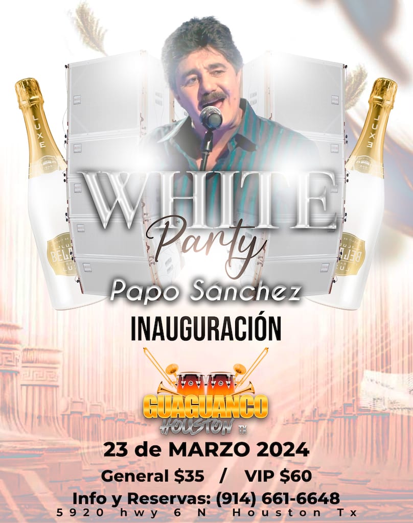 WHITE PARTY CON PAPO SANCHEZ EN VIVO !!! Tickets | Boletos - GUAGUANCO ...