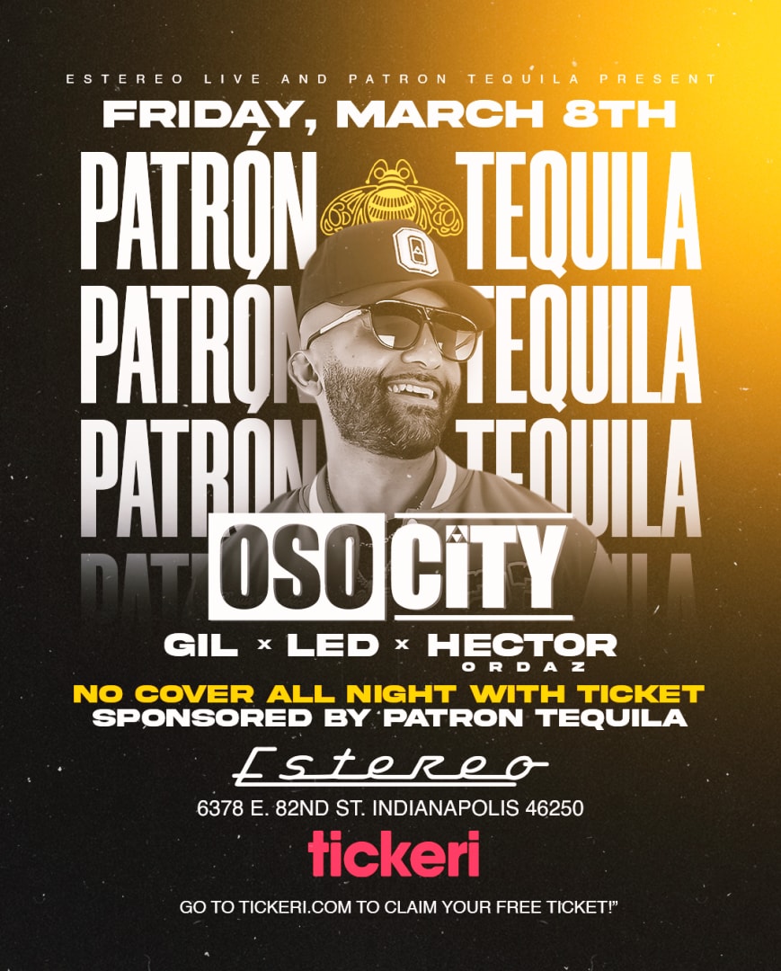 OSOCITY COMES TO ESTEREO | NO COVER | SPONSORED BY PATRON TEQUILA ...