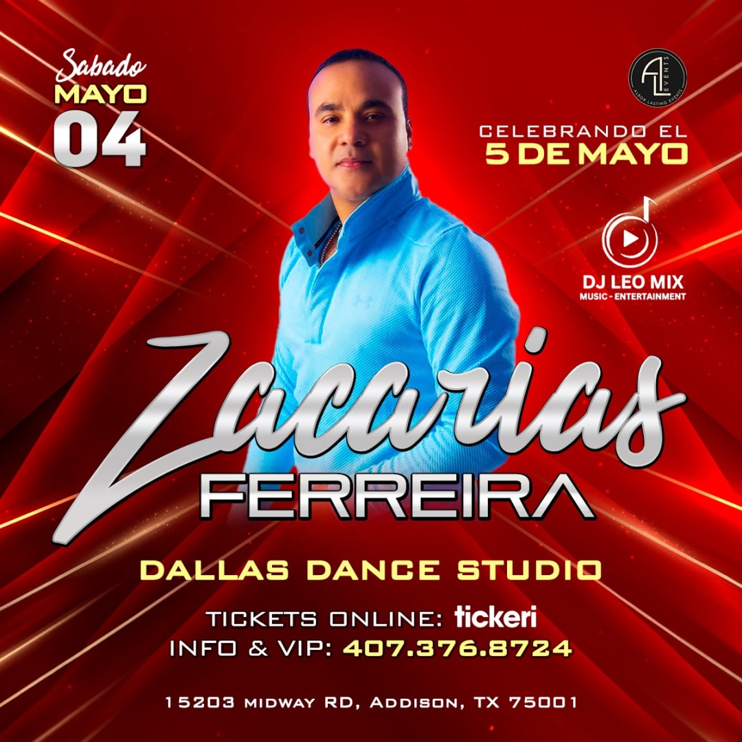 ZACARIAS FERREIRA EN VIVO EN DALLAS Tickets | Boletos - Dallas Dance ...
