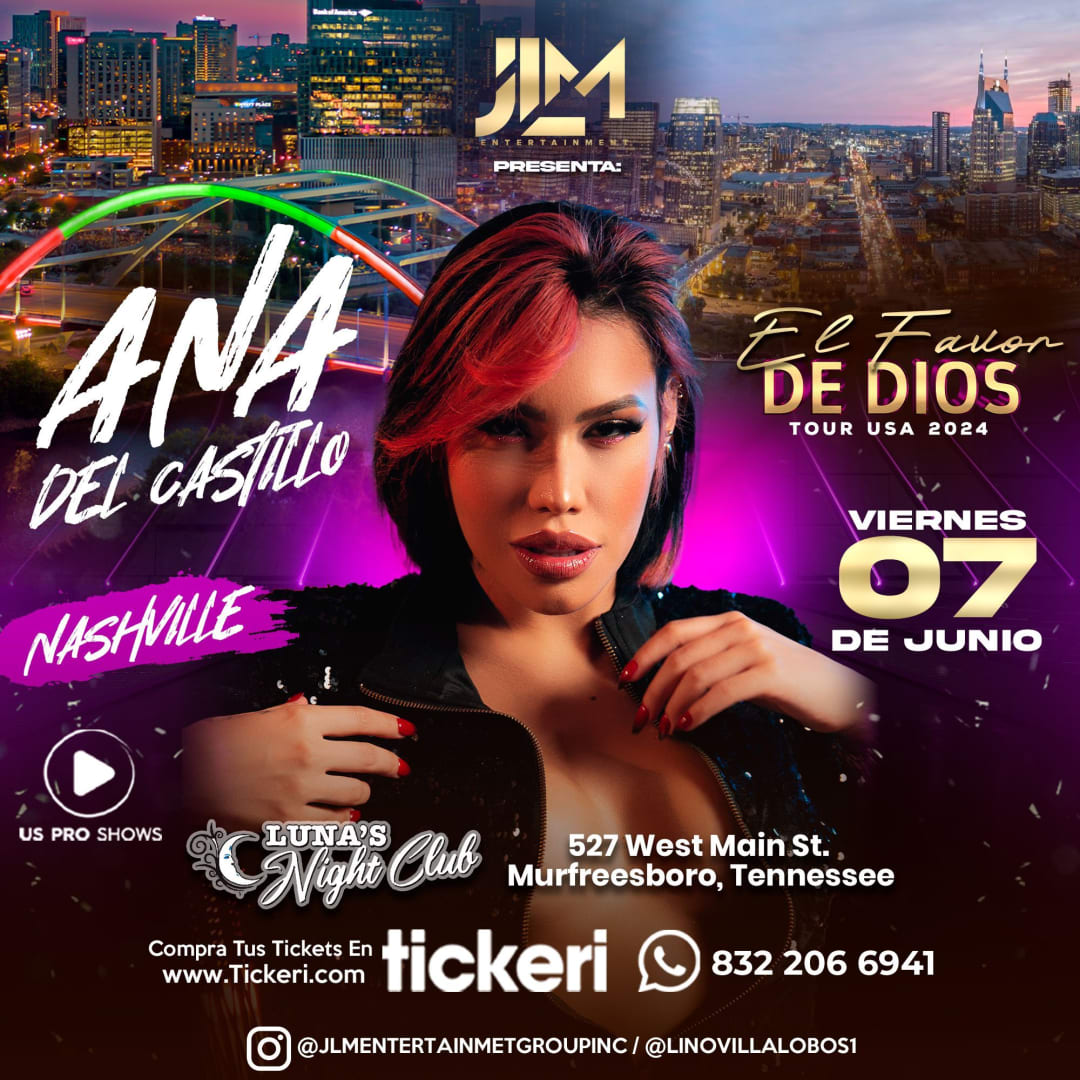 ANA DEL CASTILLO "Por Primera Vez" ¡EN CONCIERTO! - Nashville ...