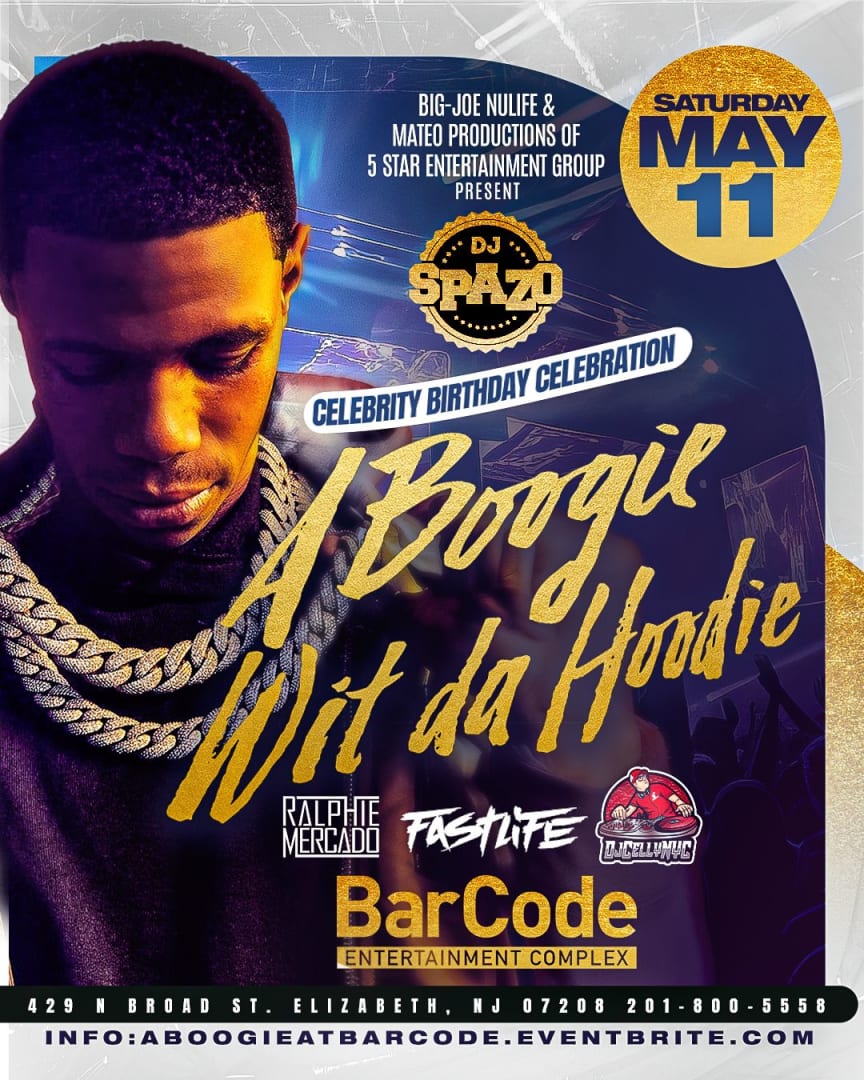 DJ Spazo Birthday Bash A Boogie Wit Da Hoodie Live Barcode Tickets ...