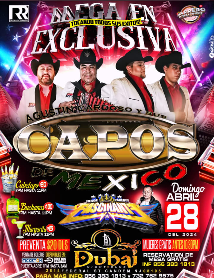 AGUSTIN CARDOSO Y SUS CAPOS DE MEXICO EN VIVO ! Tickets | Boletos ...