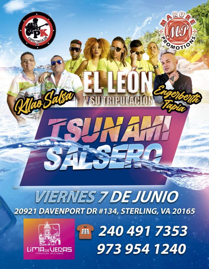 EL LEON Y SU TRIPULACION - K'LLAO SALSA- ENGENBERTH TAPIA EN VIRGINIA ...