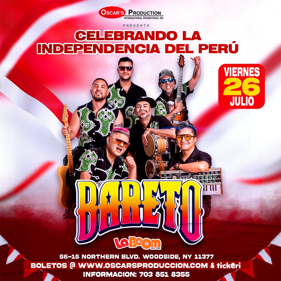 BARETO EN LA BOOM, NY - ÚNICA PRESENTACIÓN! Tickets | Boletos - La Boom ...