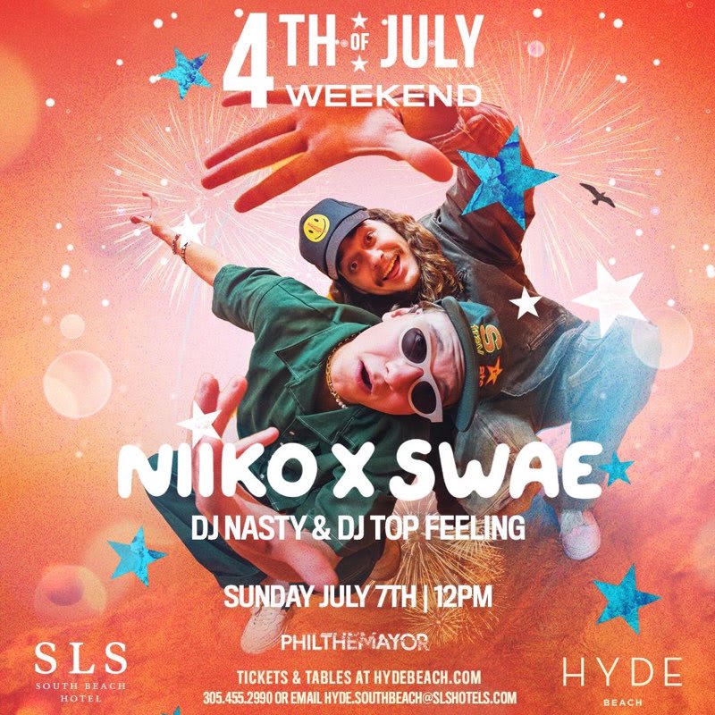 July 4th Weekend SLS Pool Party Niiko & Swae Live At Hyde Beach Tickets ...