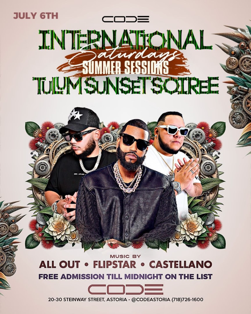 International Saturdays Tulum Sunset Soiree At Code Astoria Tickets ...