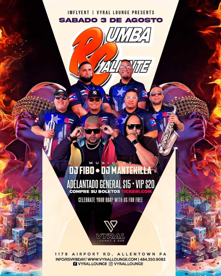 RUMBA CALIENTE / 3RD DE AGOSTO Tickets Boletos at Vyral lounge & bar ...