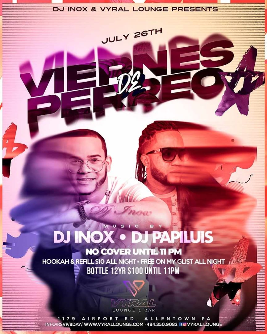 VIERNE DE PERREO JULY26 (GLIST TICKETS) Tickets Boletos at Vyral lounge ...