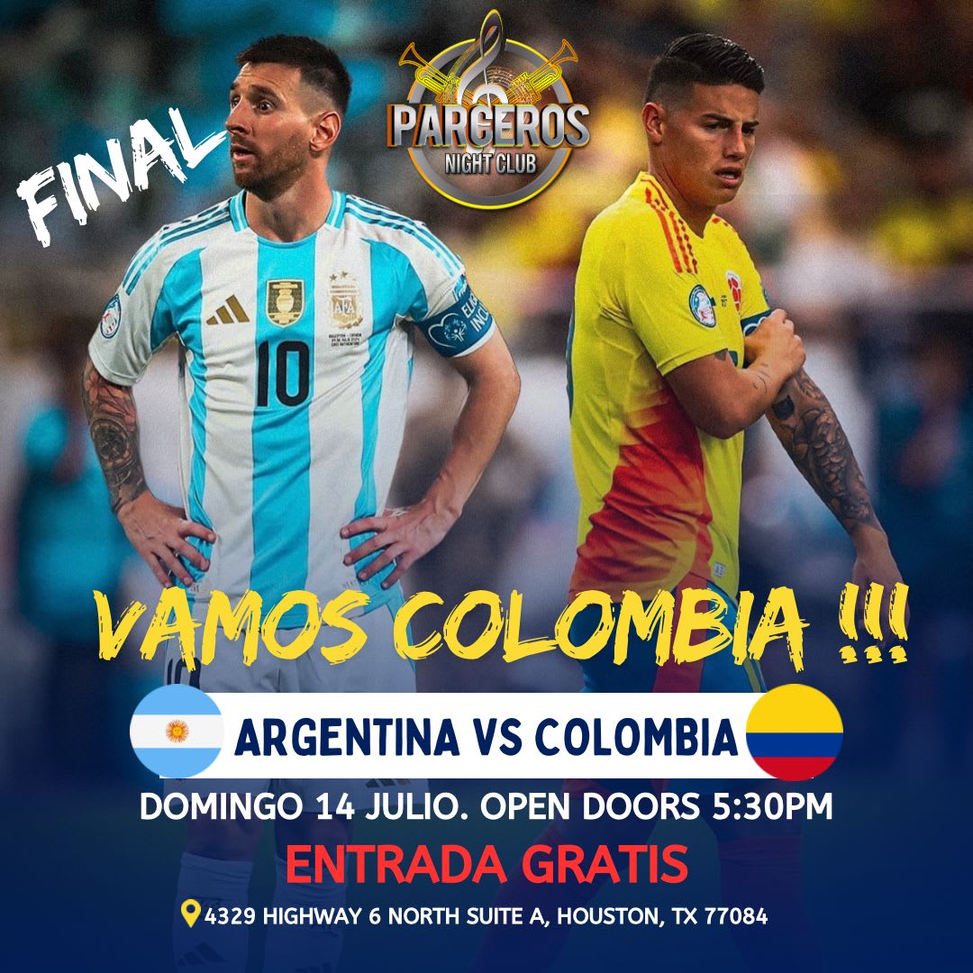 FINAL COPA AMERICA COL-ARG Tickets | Boletos - Parceros Night Club ...