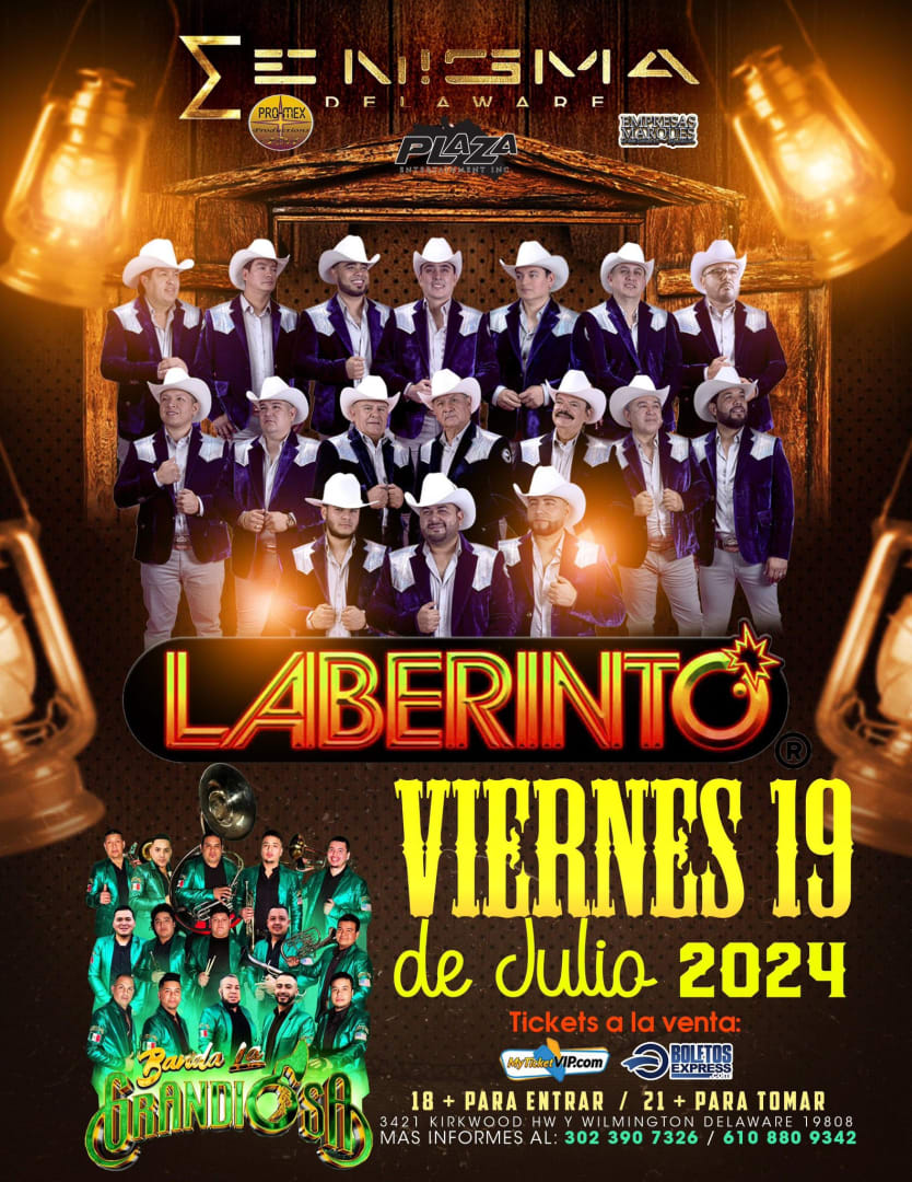 GRUPO LABERINTO Tickets | Boletos - ENIGMA DELAWARE, Wilmington | 2024 ...
