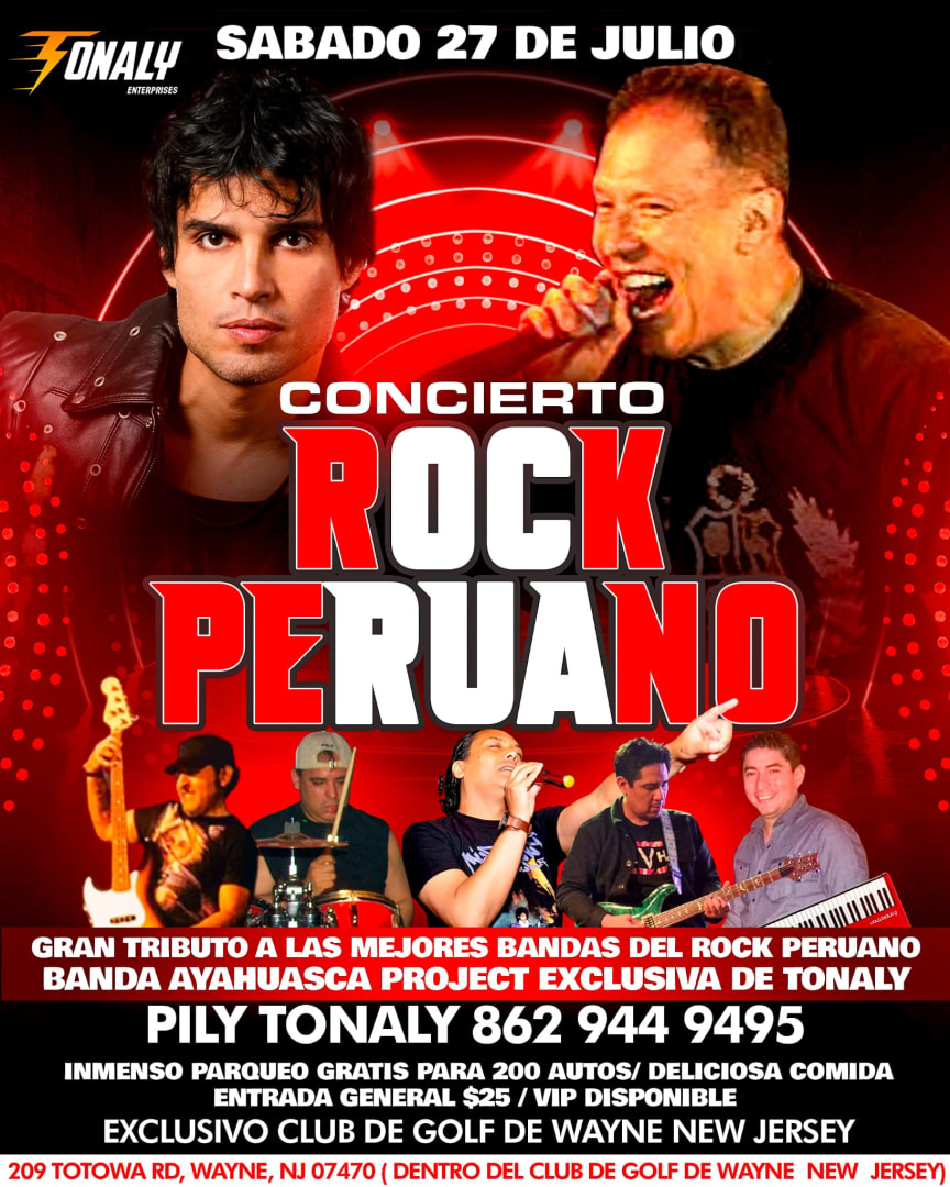 Concierto Tributo al Rock Peruano in Wayne - Tickets 2024-07-27 | In ...