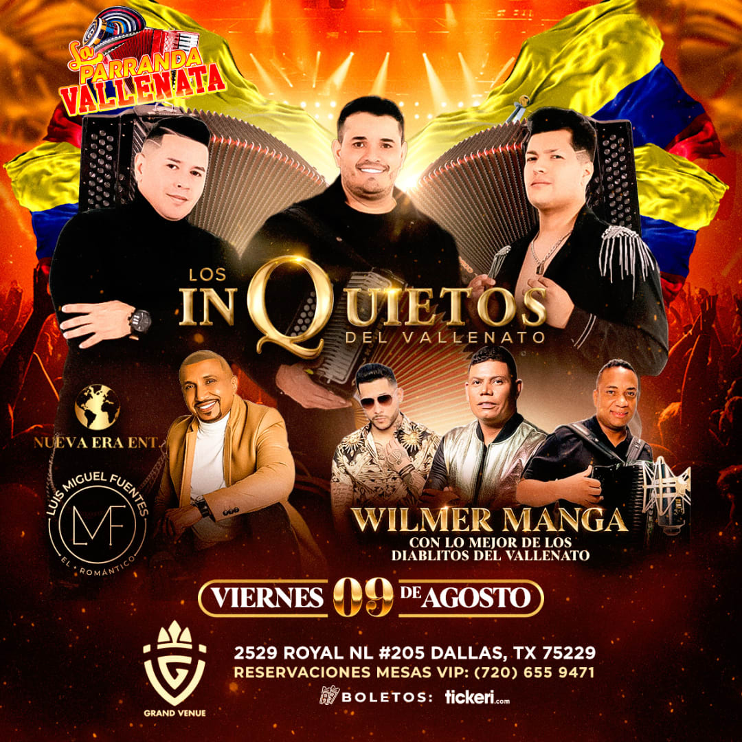 La Parranda Vallenata con Los Inquietos Del Vallenato, Wilmer Manga Con ...