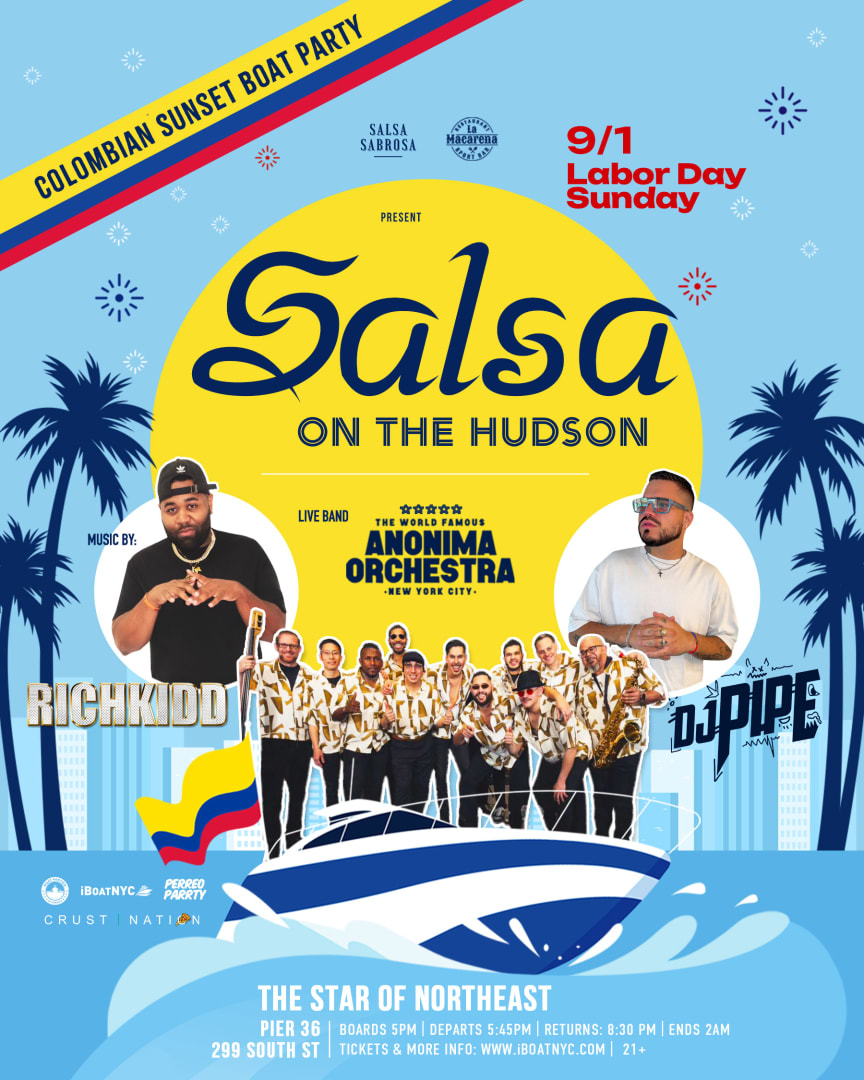 SALSA ON THE HUDSON: Labor Day Sunset Boat Party Cruise NYC in New York ...