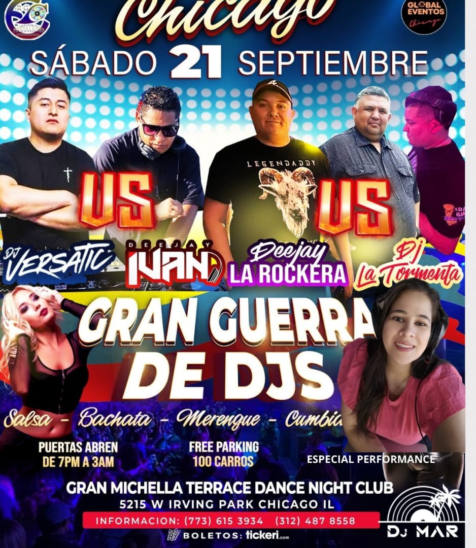 Guerra de miniteca Chicago(Fiesta latina) Tickets | Boletos - Michella ...