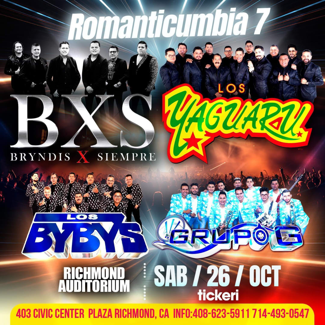 BXS BRYNDIS X SIEMPRE , LOS YAGUARU , LOS BYBYS EN RICHMOND CALIFORNIA ...