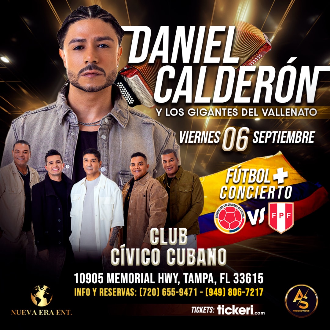 Daniel Calderon Y Los Gigantes Del Vallenato en Tampa, FL Tickets ...