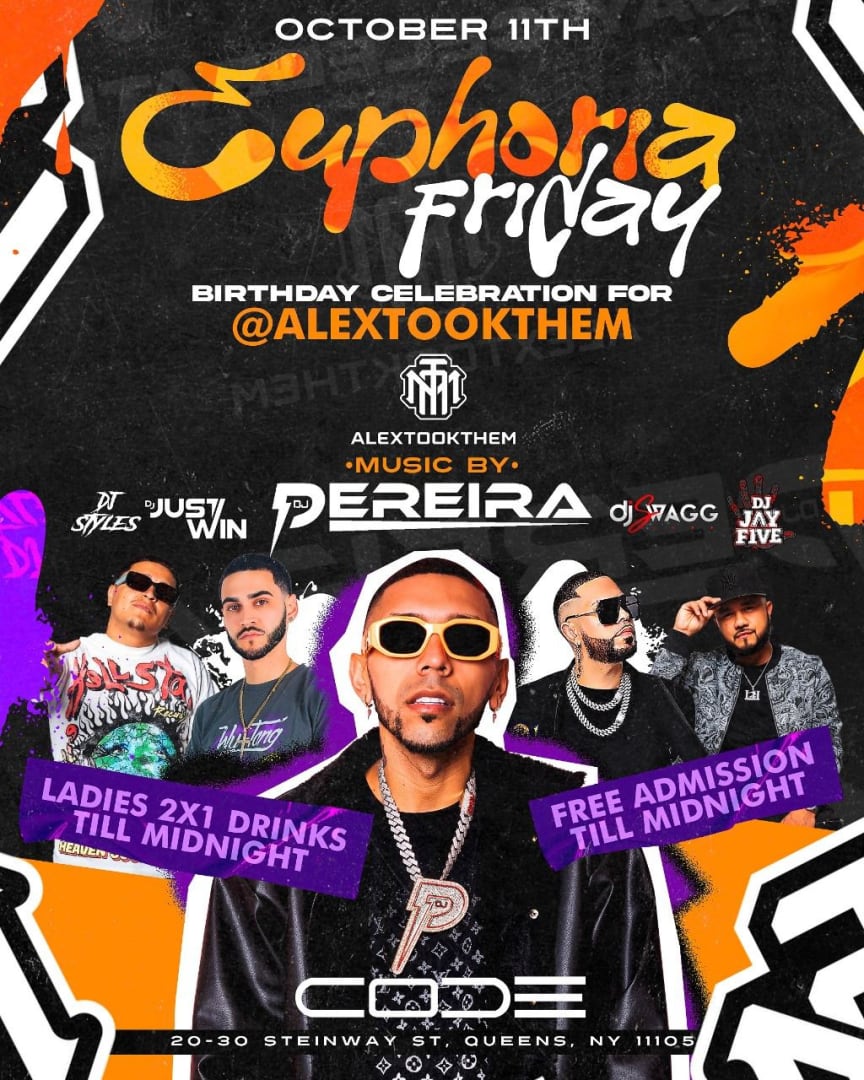 Euphoria Fridays Columbus Day Weekend At Code Astoria in Astoria ...