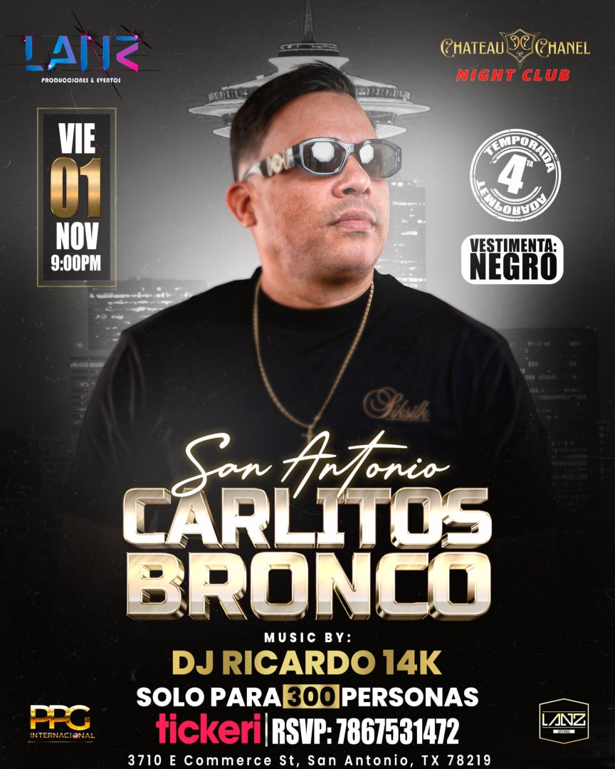 CARLITOS BRONCO EN SAN ANTONIO in San Antonio - Tickets 2024-11-01 ...