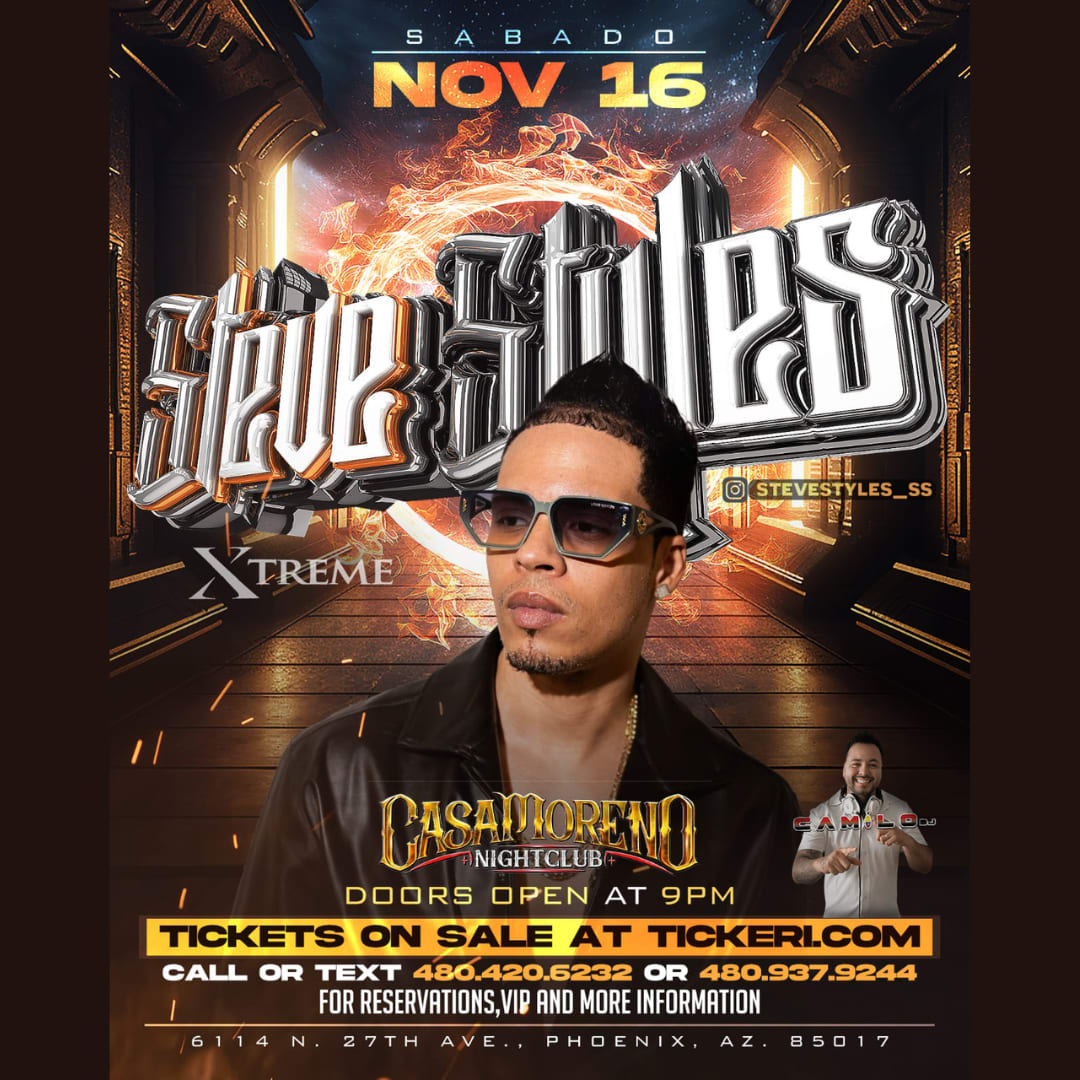 Xtreme Bachata - Steve Styles Tickets | Boletos - CasaMoreno Nightclub ...