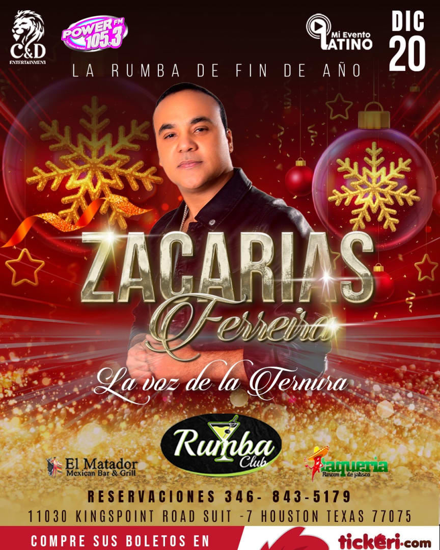 Zacarias Ferreira en Concierto Houston Texas Tickets | Boletos - Club ...