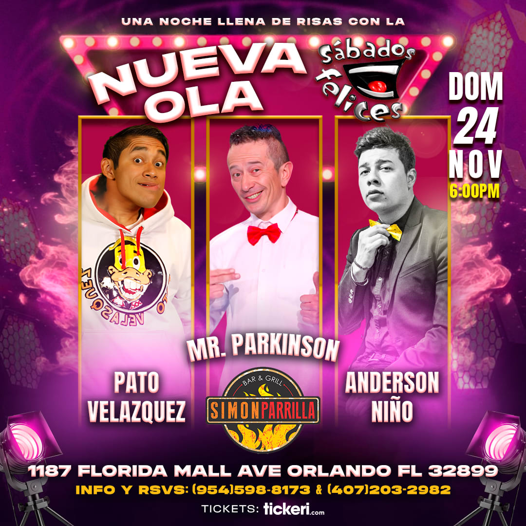 UNA NOCHE LLENA DE RISAS CON LA NUEVA OLA - Mr Parkinson Pato Velazquez ...