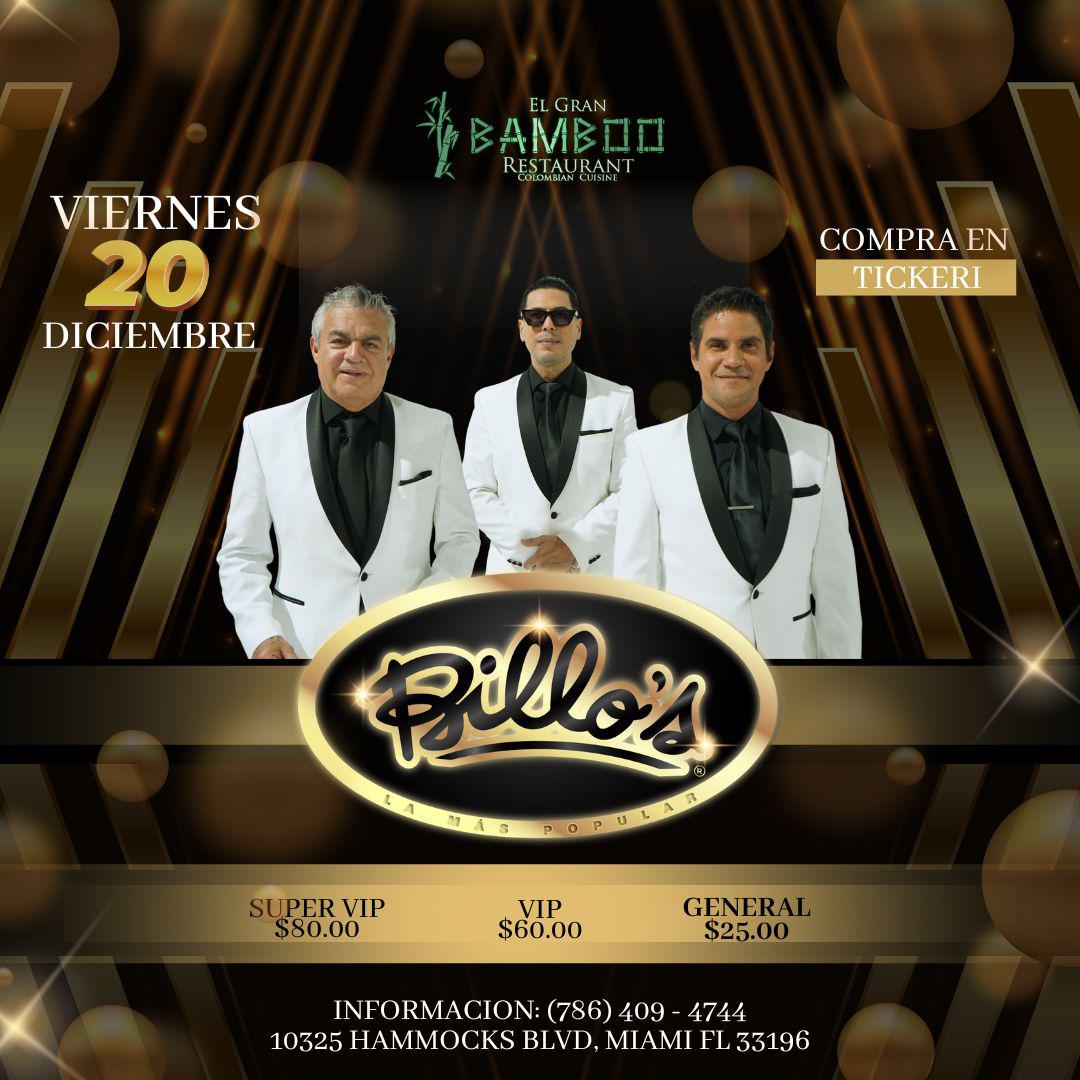 BILLOS CARACAS BOYS Tickets | Boletos - GRAN BAMBOO RESTAURANT, Miami ...