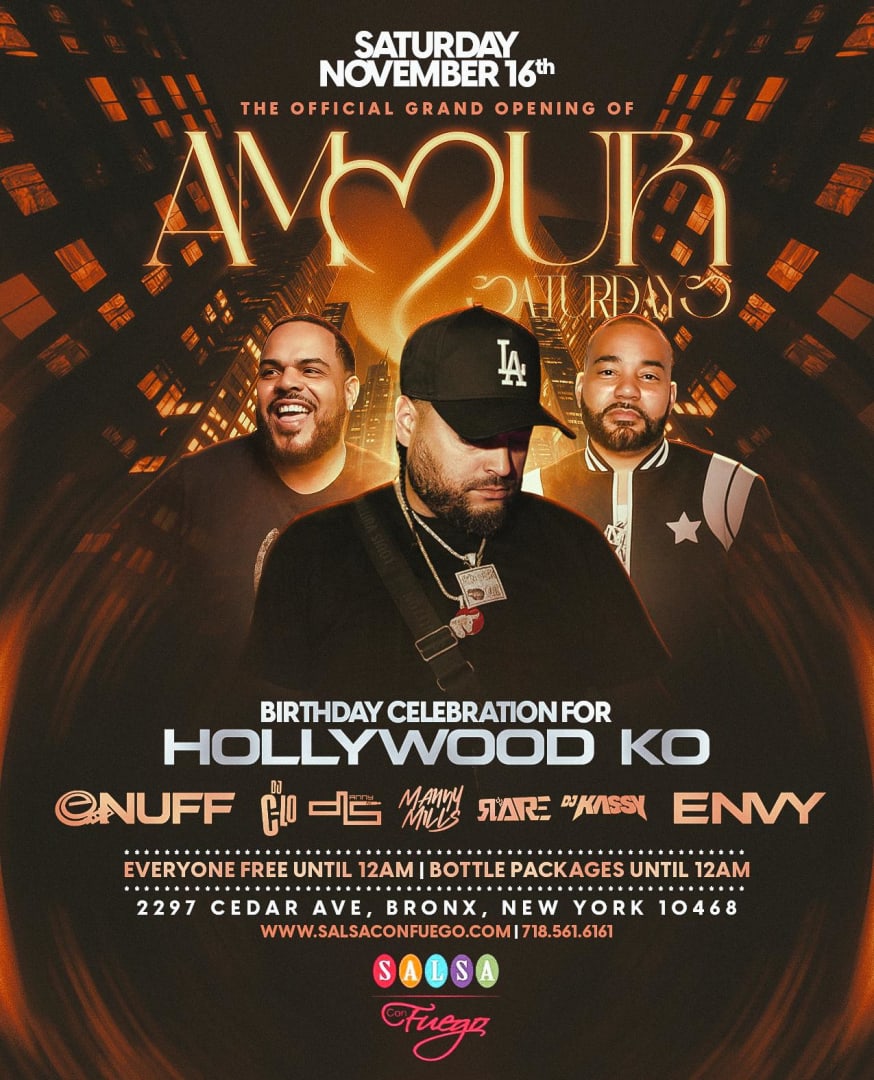 SALSA CON FUEGO: Grand opening AMOUR Saturdays: HOLLYWOOD KO BDAY BASH ...