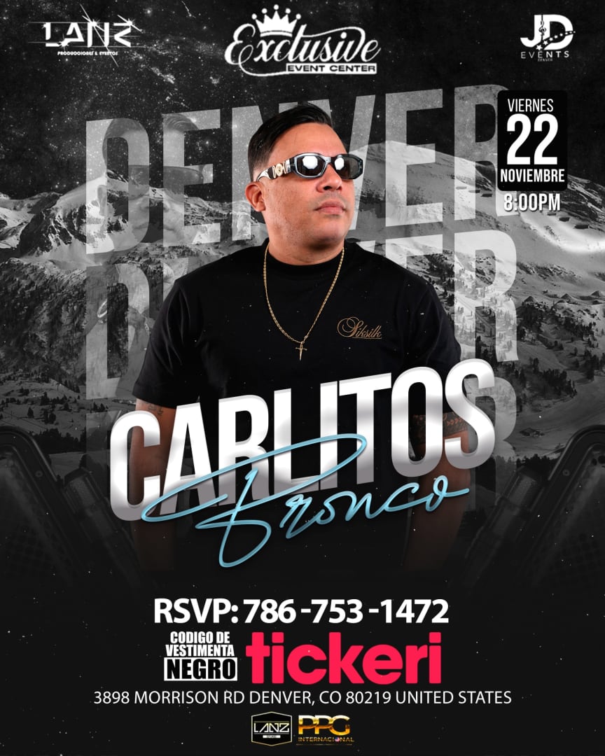 CARLITOS BRONCO EN DENVER in Denver - Tickets 2024-11-22 | Exclusive Denver