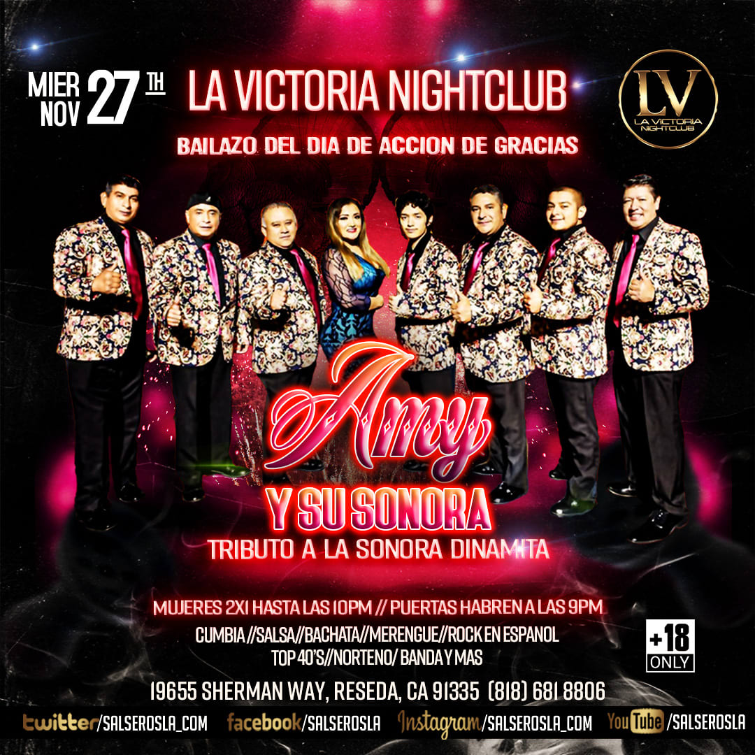 Tributo a la Sonora Dinamita por Amy y su Sonora en la Victoria ...