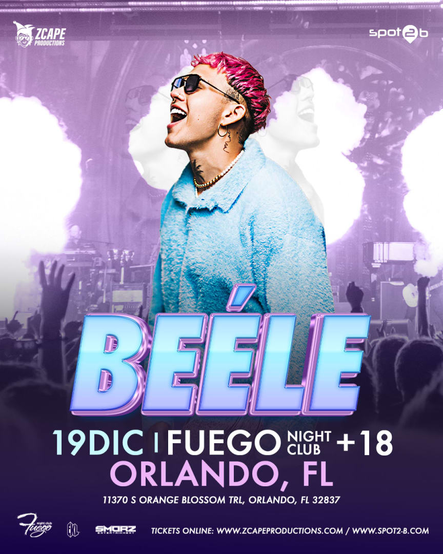 BEELE EN VIVO EN ORLANDO in Orlando - Tickets 2024-12-19 | Fuego Night Club
