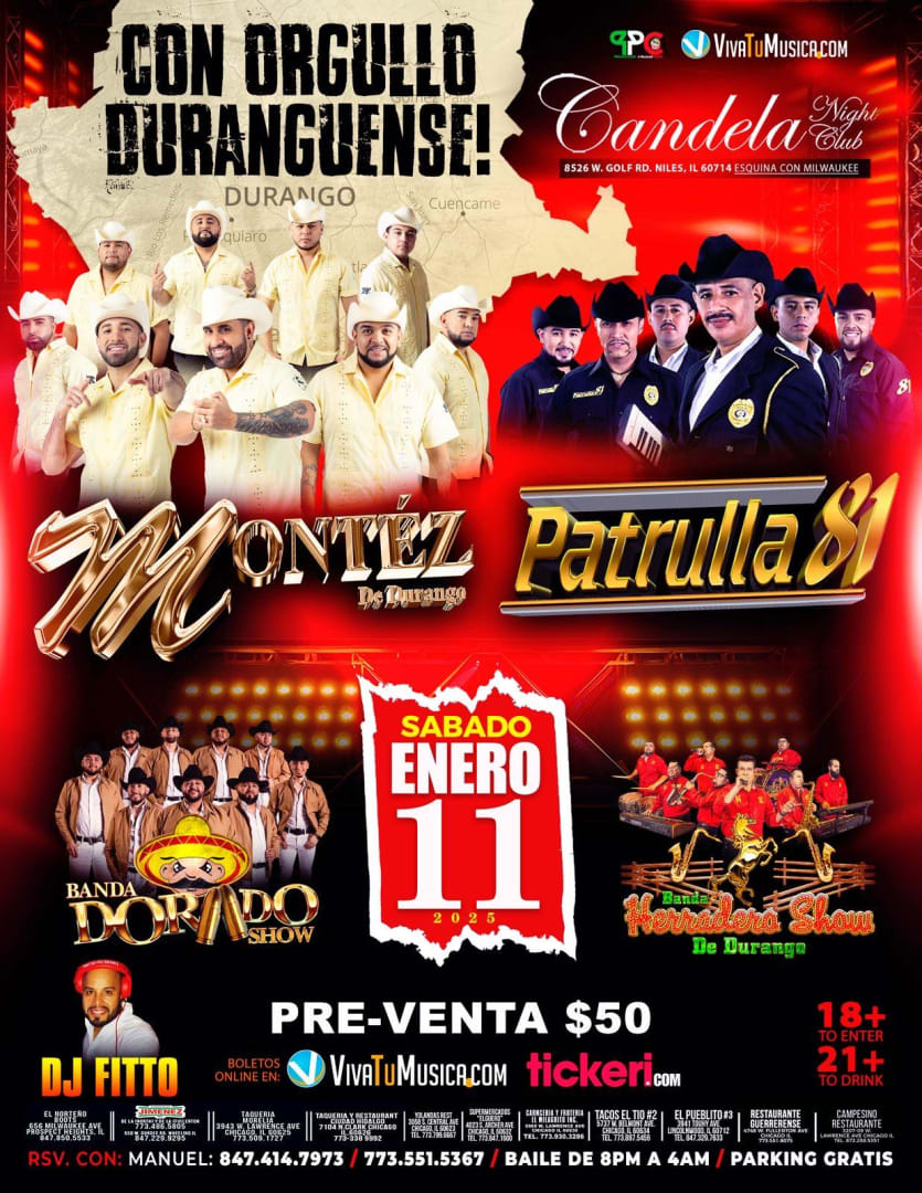 Montez De Durango & Patrulla 81 - Con Orgullo Duranguense en Milwaukee ...