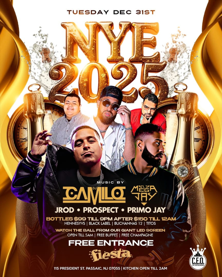 NYE 2025: DJ CAMILO, DJ MEGA JAY, JROD, PROSPECT, PRIMO JAY Tickets ...