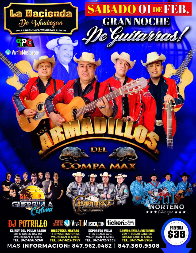 Armadillos del Compa Max- GRAN NOCHE DE GUITARRAS 🎶 Tickets Boletos at ...