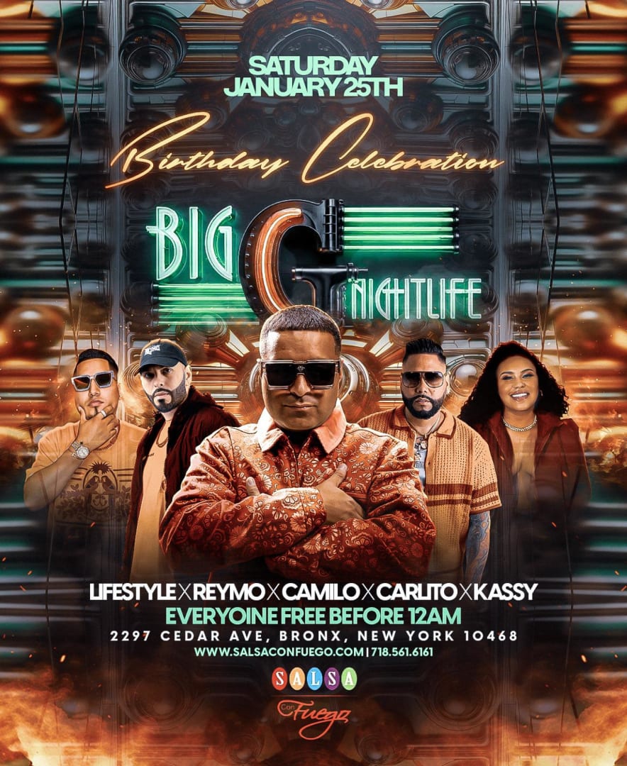 Big G Nightlife Birthday Bash DJ Camilo Live At Salsa Con Fuego Tickets ...